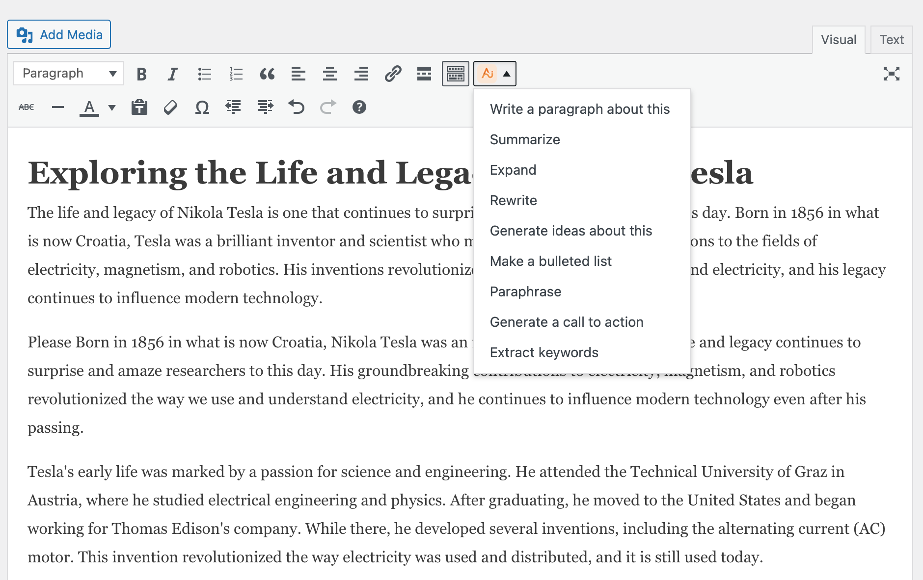 Features - AI Power - Complete AI Pack for WordPress